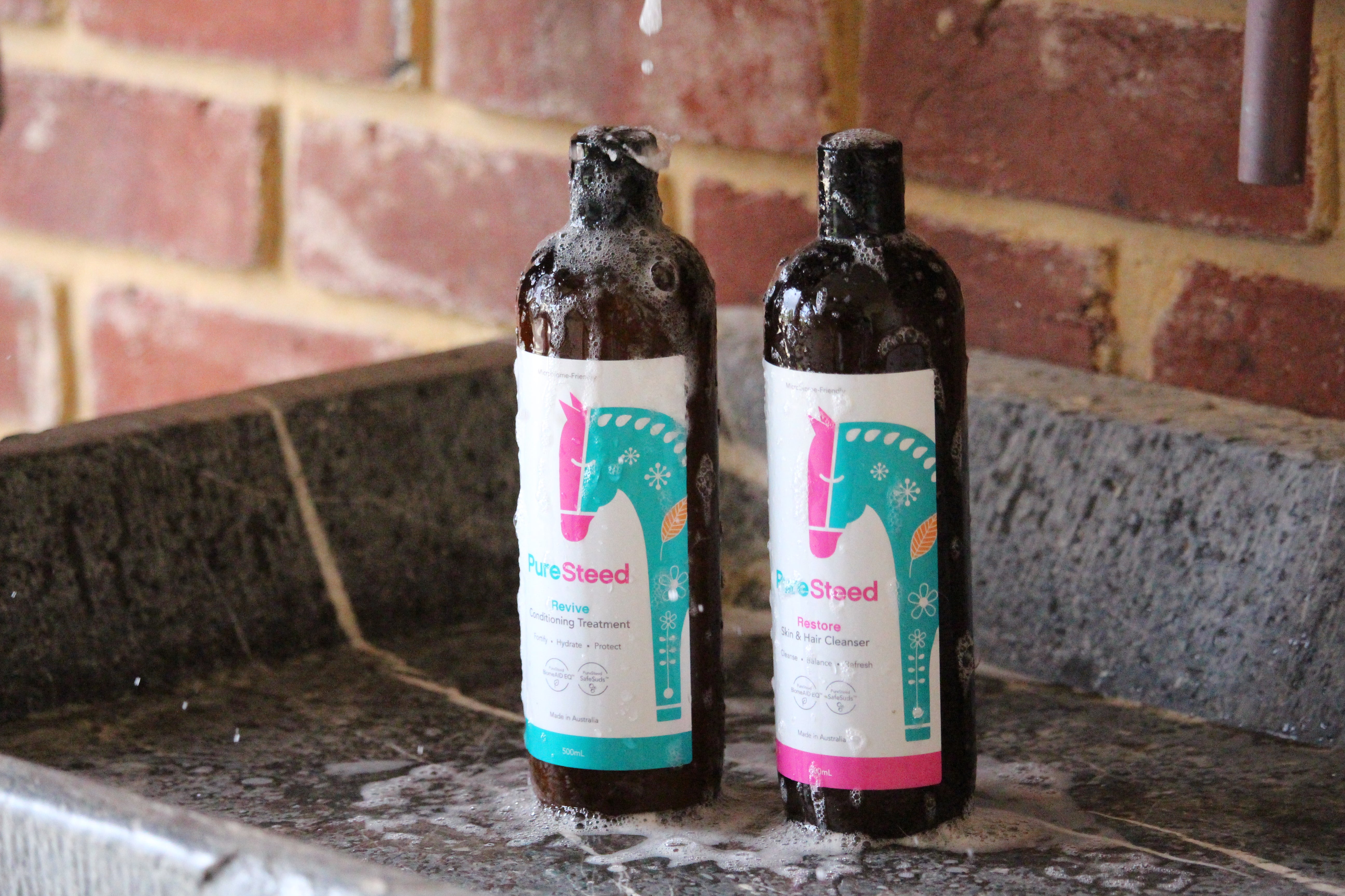 Pure Steed bio-grooming with biotics for horses